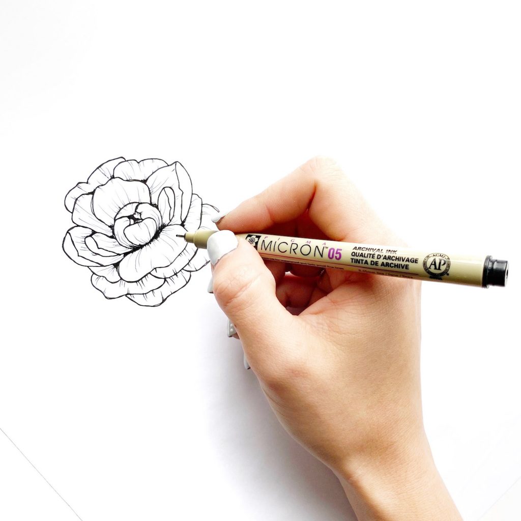 How to Draw a Peony: Step-by-Step Tutorial - The Happy Ever Crafter Inc.