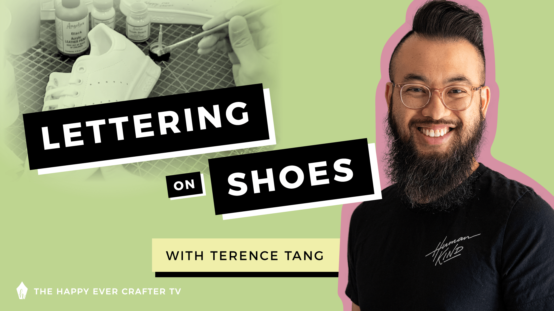 How to Letter on Shoes with Terence Tang - The Happy Ever Crafter Inc.