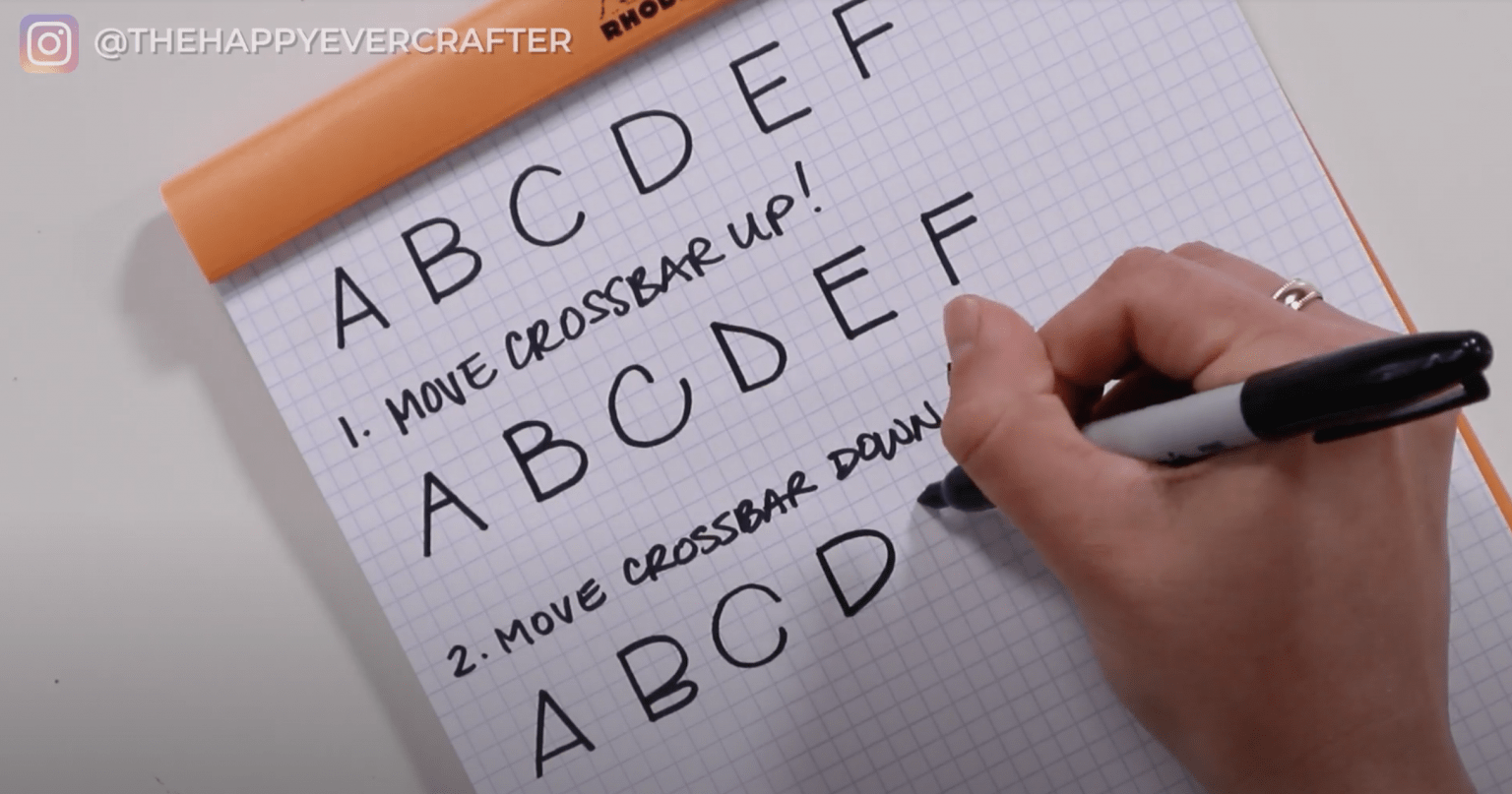 3 Easy Ways to Improve Your Block Lettering - The Happy Ever Crafter Inc.