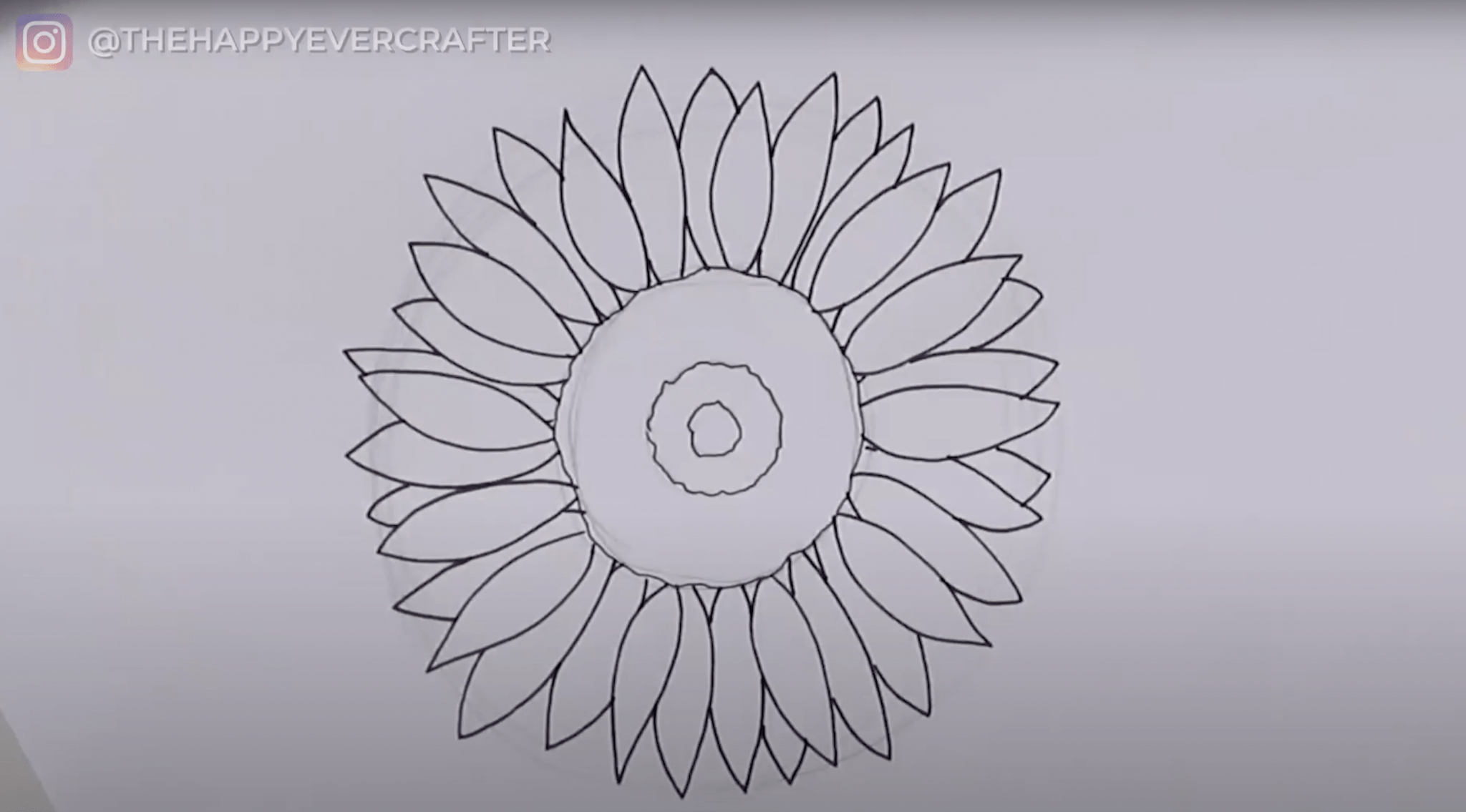How to Draw a Sunflower - The Happy Ever Crafter Inc.