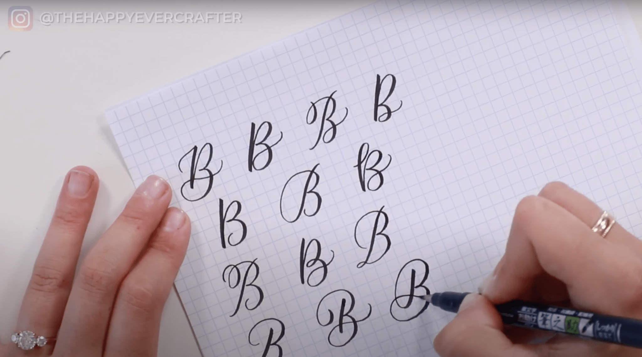 15 Ways To Write Letter B in Brush Calligraphy - The Happy Ever Crafter ...