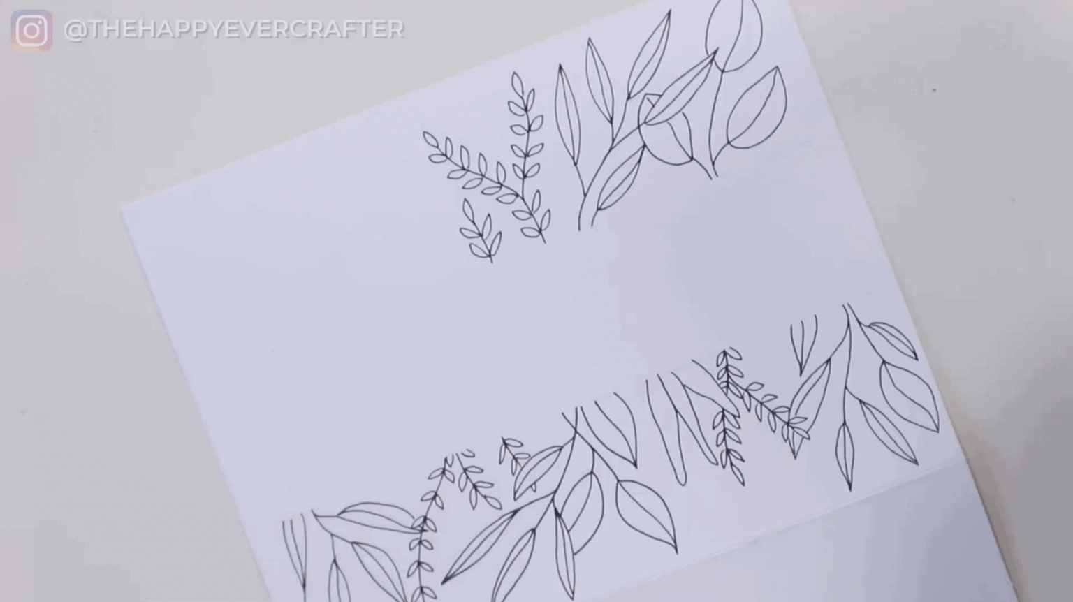 Super Simple DIY Botanical Birthday Card - The Happy Ever Crafter Inc.