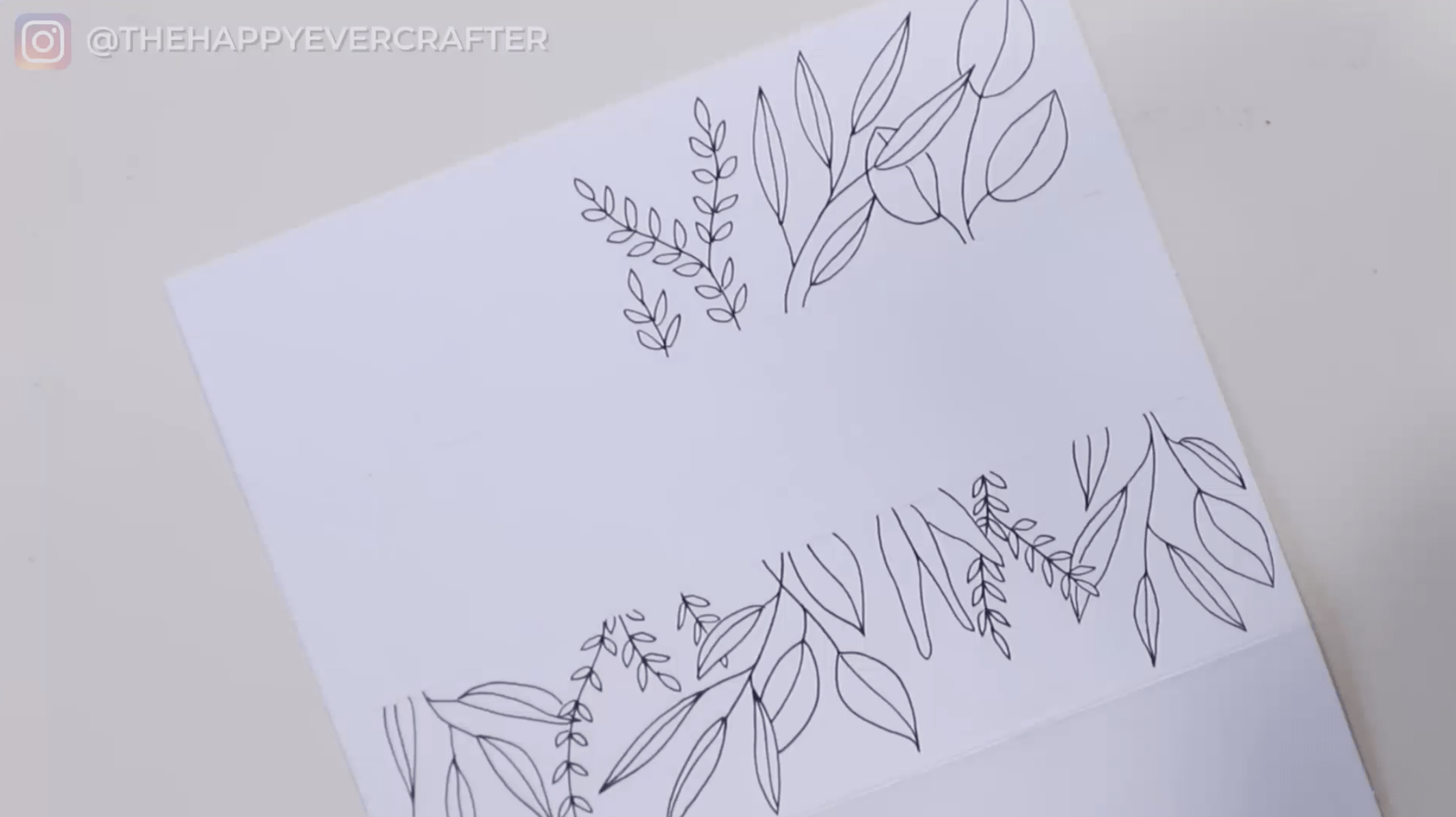 Super Simple DIY Botanical Birthday Card - The Happy Ever Crafter Inc.