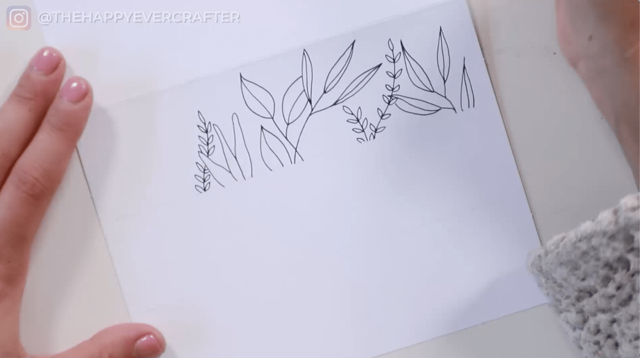 Super Simple DIY Botanical Birthday Card - The Happy Ever Crafter Inc.