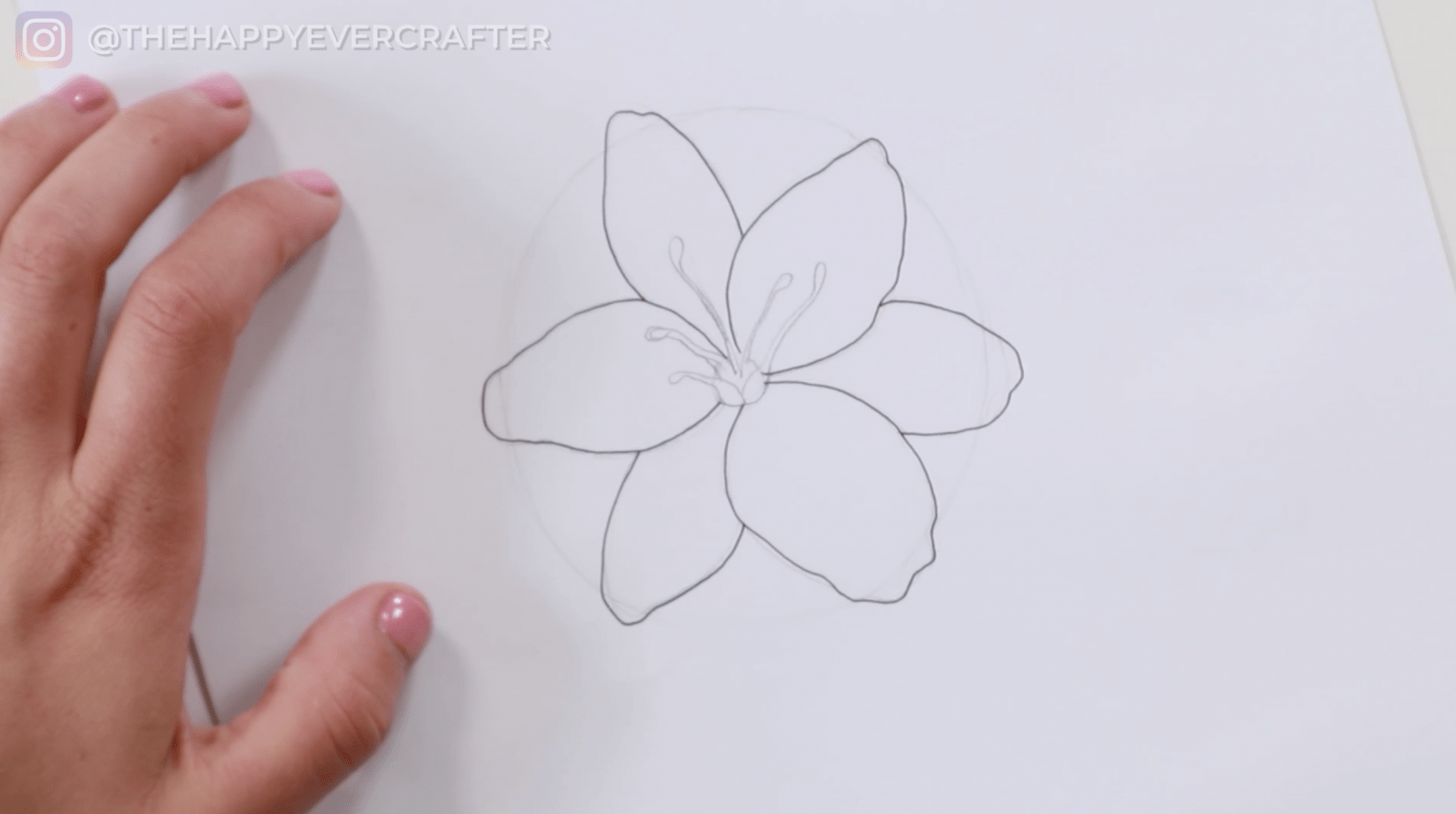 How to Draw a Lily - The Happy Ever Crafter Inc.