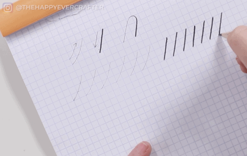 Learn Calligraphy in 5(ish) Minutes With Just a PENCIL! - The Happy ...