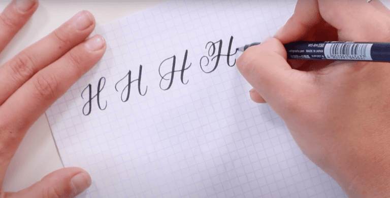 15 Ways To Write Letter H in Brush Calligraphy - The Happy Ever Crafter ...