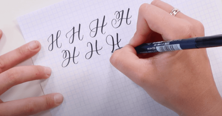 15 Ways To Write Letter H in Brush Calligraphy - The Happy Ever Crafter ...