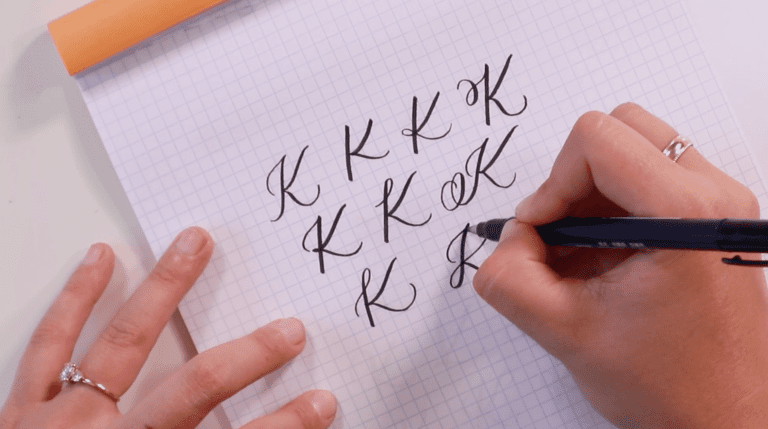 15 Ways To Write Letter K in Brush Calligraphy - The Happy Ever Crafter ...
