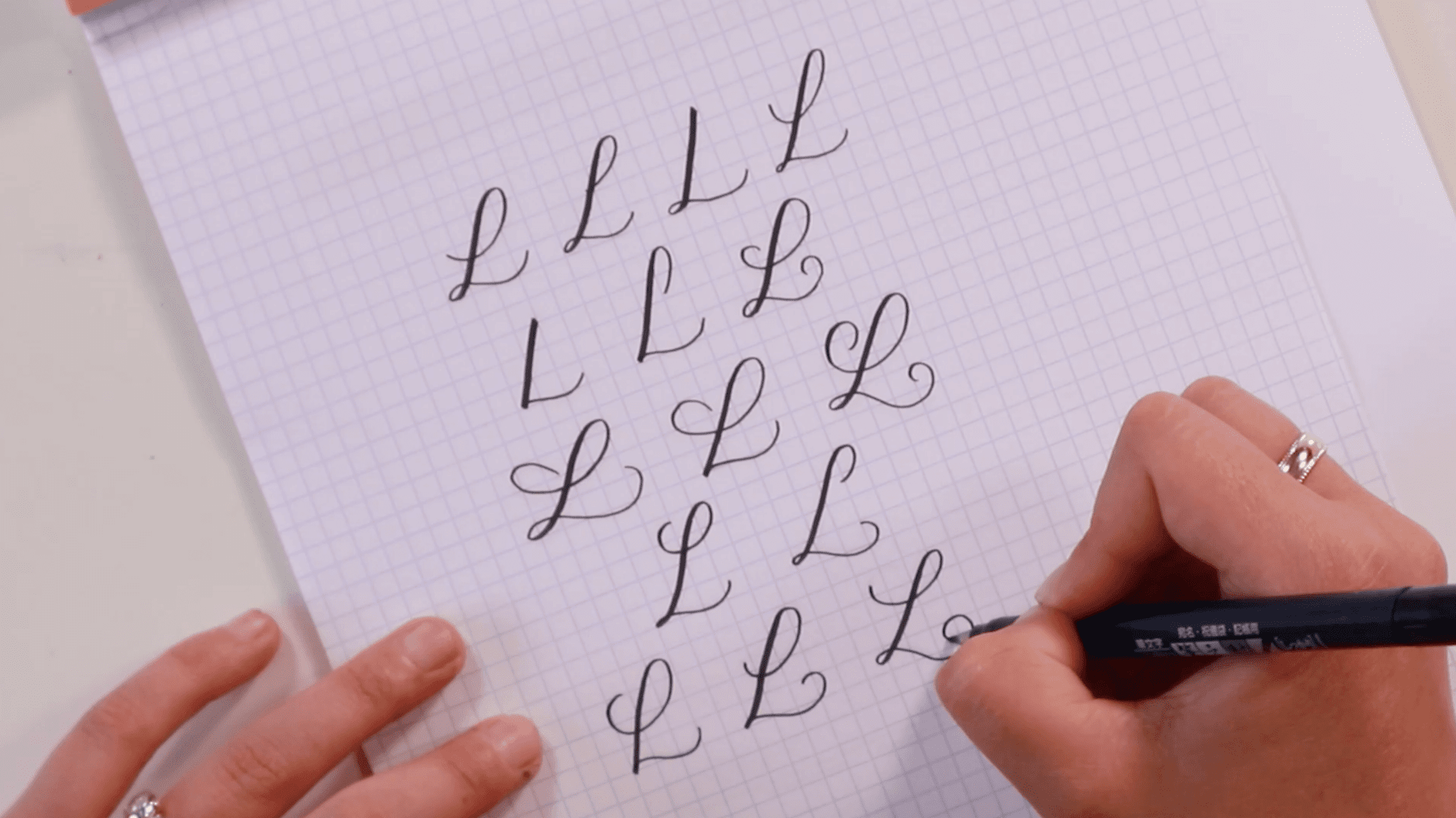 15 Ways To Write Letter L in Brush Calligraphy - The Happy Ever Crafter ...
