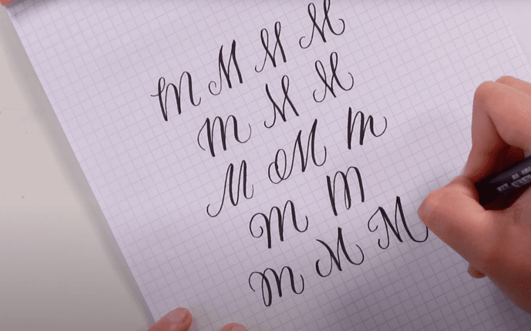 15 Ways To Write Letter M in Brush Calligraphy - The Happy Ever Crafter ...