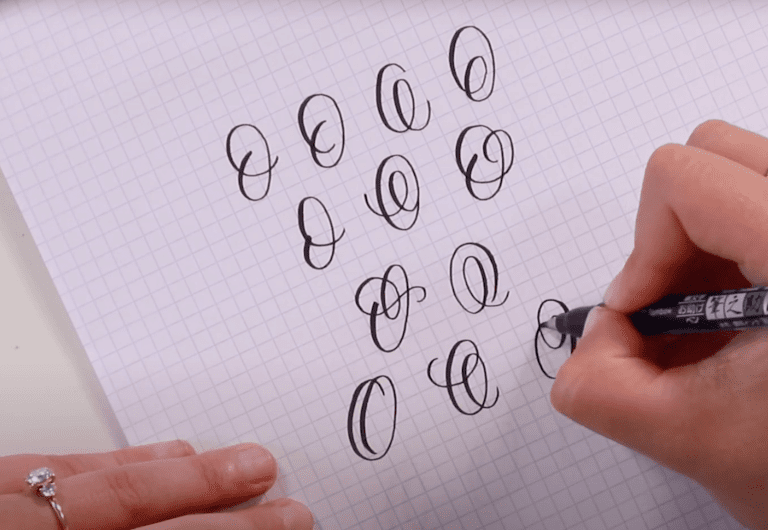 15 Ways To Write Letter O in Brush Calligraphy - The Happy Ever Crafter ...