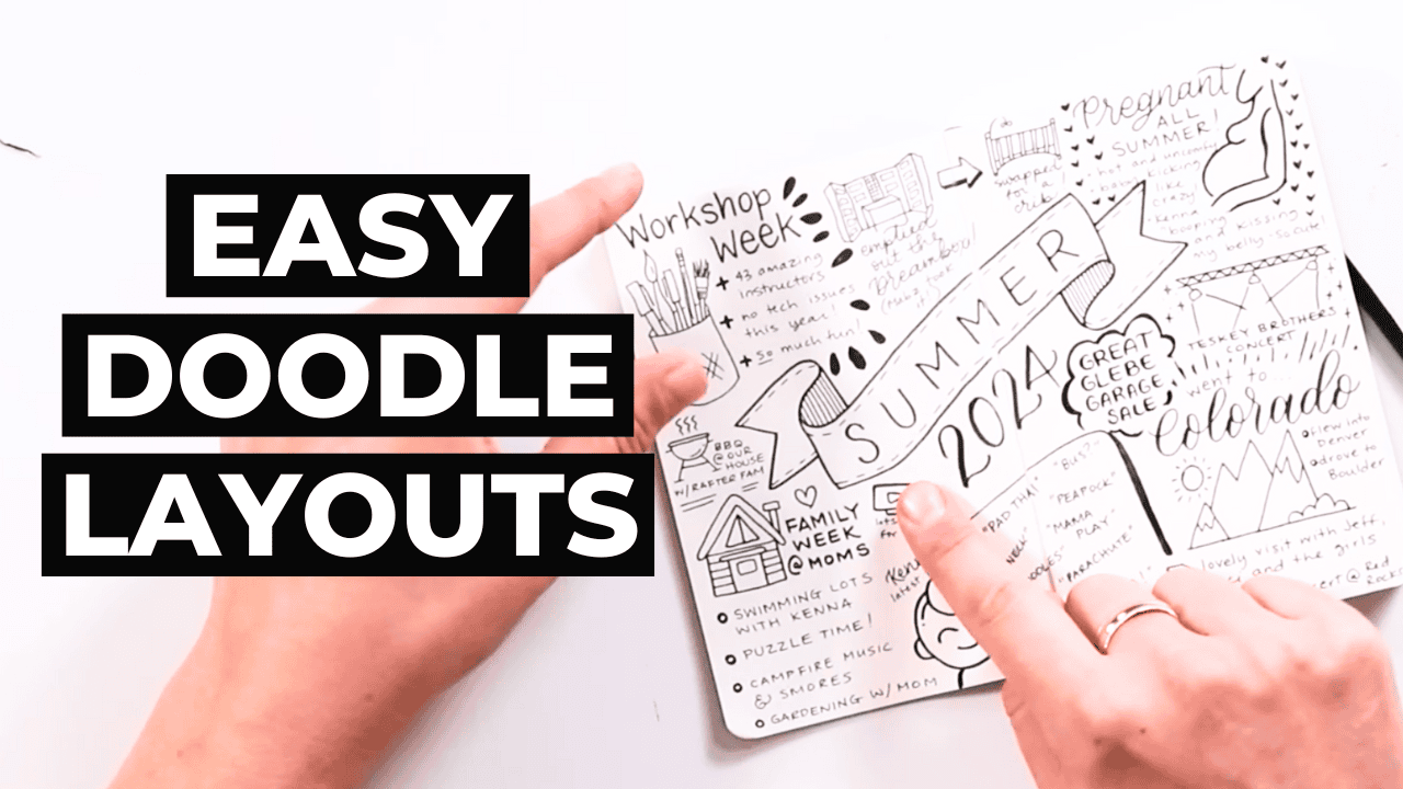 Inside my Journal - Easy Doodle Layouts - The Happy Ever Crafter Inc.