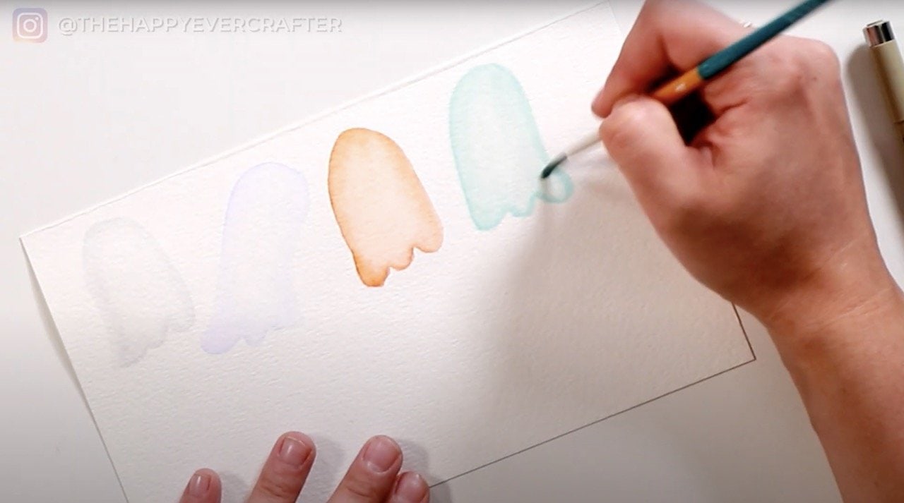 Cute DIY Halloween Ghost Card - The Happy Ever Crafter Inc.