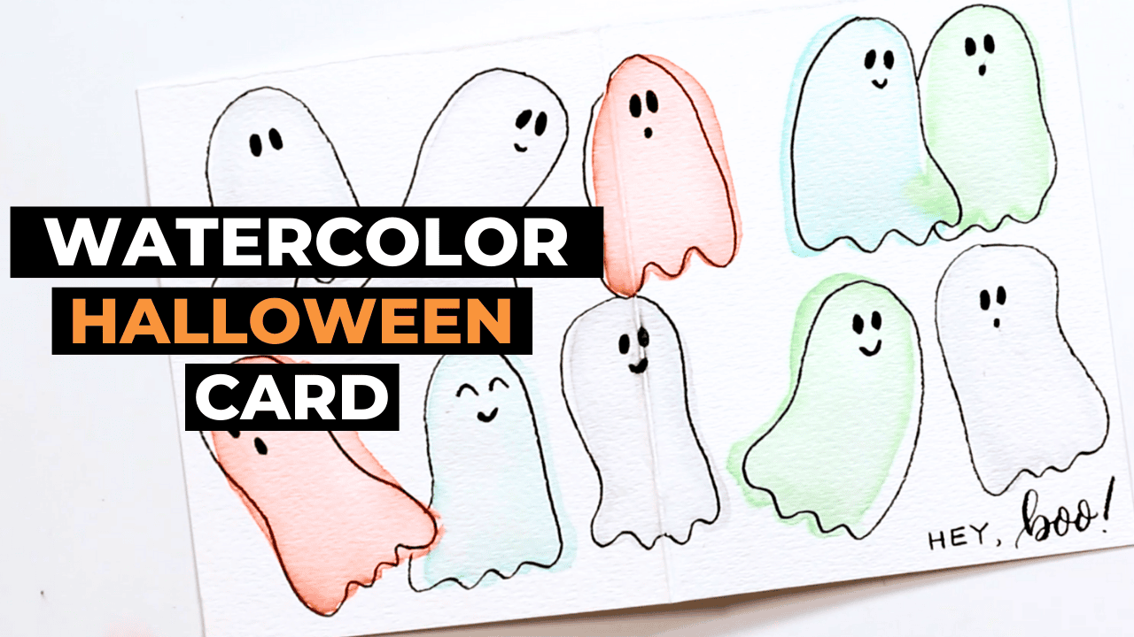 Cute DIY Halloween Ghost Card - The Happy Ever Crafter Inc.