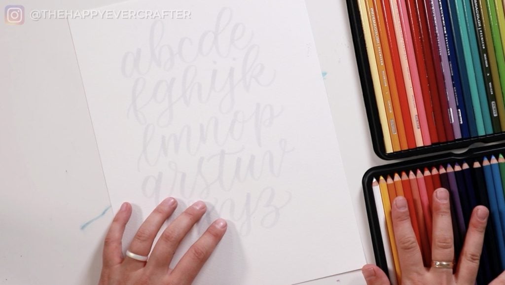 Lettering with Colored Pencils - The Happy Ever Crafter Inc.