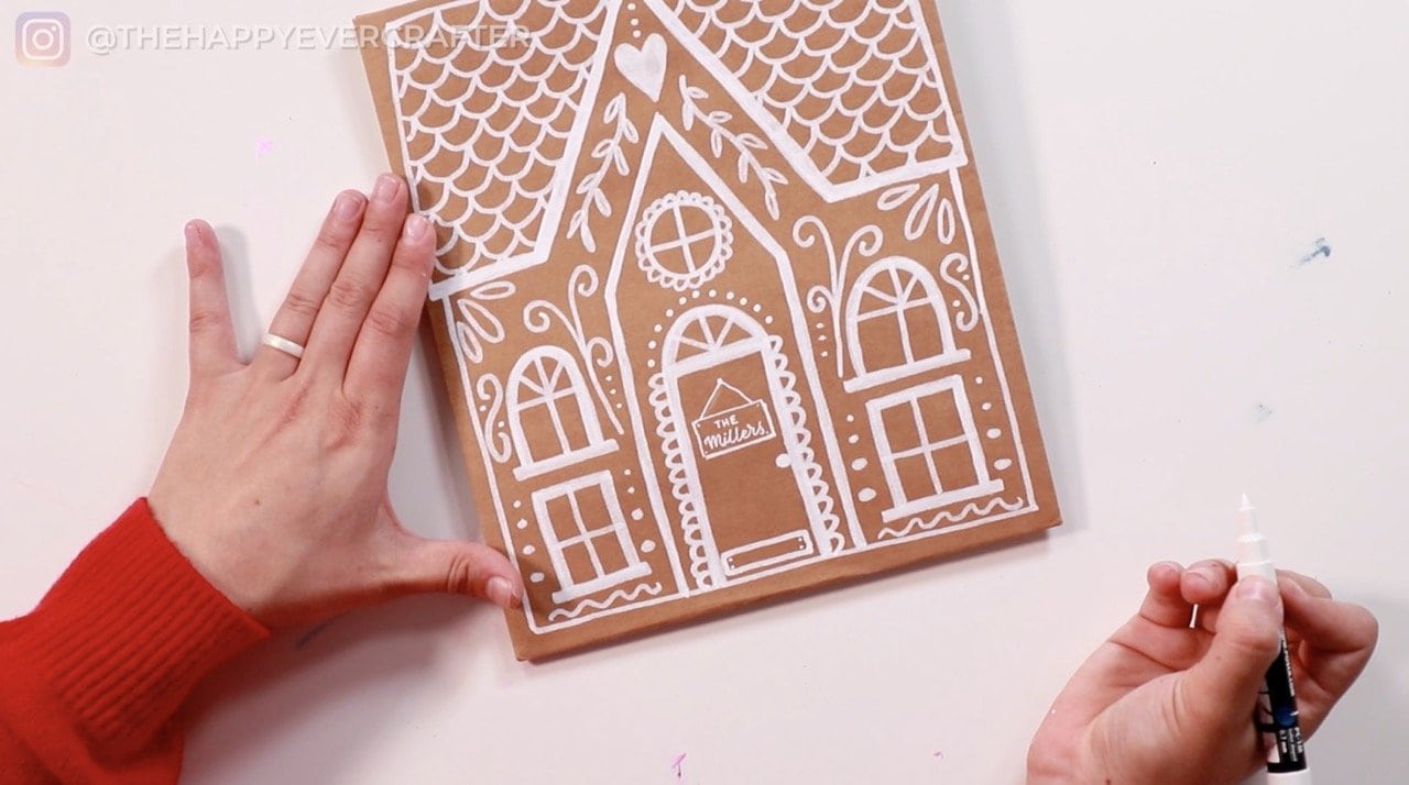DIY Gingerbread House Gift Bag - The Happy Ever Crafter Inc.