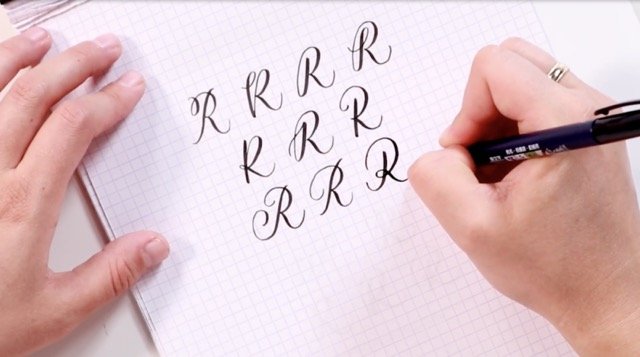 15 Ways To Write Letter R in Brush Calligraphy - The Happy Ever Crafter ...