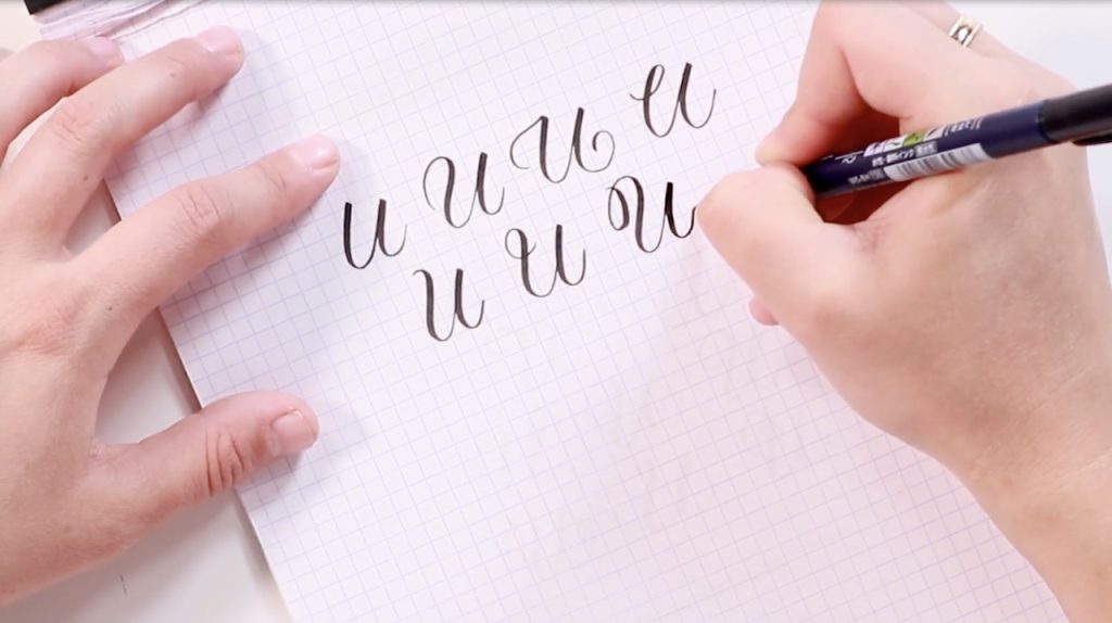15 Ways To Write Letter U in Brush Calligraphy - The Happy Ever Crafter ...
