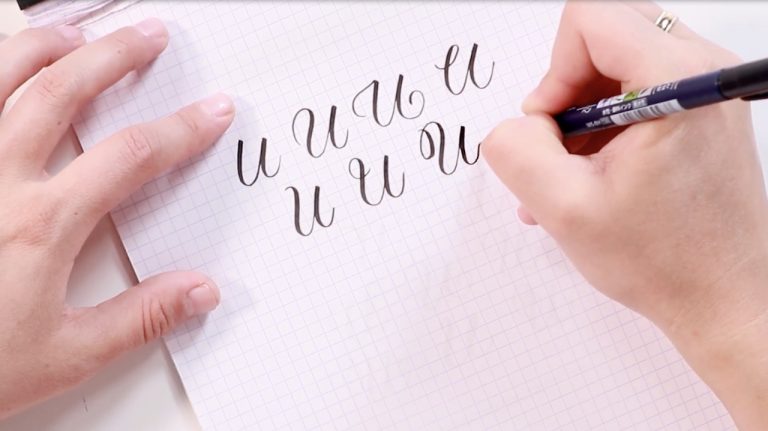 15 Ways To Write Letter U in Brush Calligraphy - The Happy Ever Crafter ...