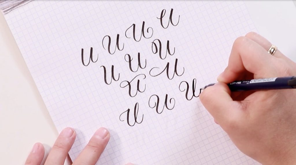 15 Ways To Write Letter U in Brush Calligraphy - The Happy Ever Crafter ...