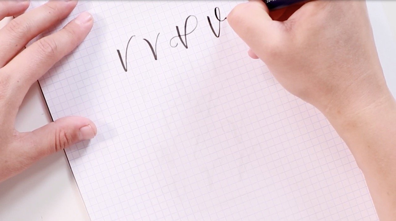 15 Ways To Write Letter V in Brush Calligraphy - The Happy Ever Crafter ...